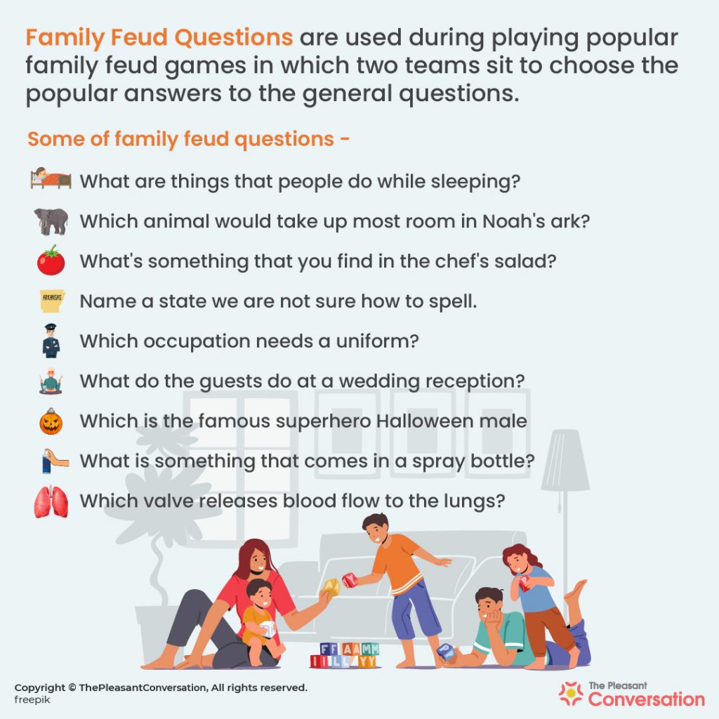 500 Family Feud Questions Answers To Play At Home For A Wild Game