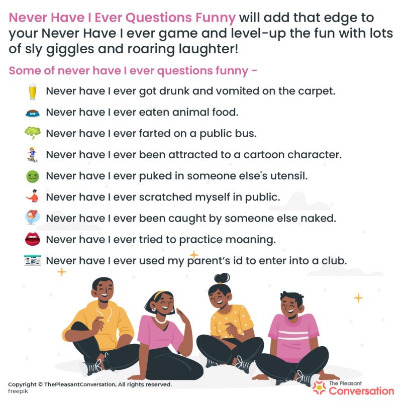300+ Never Have I Ever Questions Funny to Share a Laugh