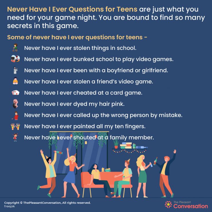 400+ Never Have I Ever Questions for Teens to Spice Up Your Game Night