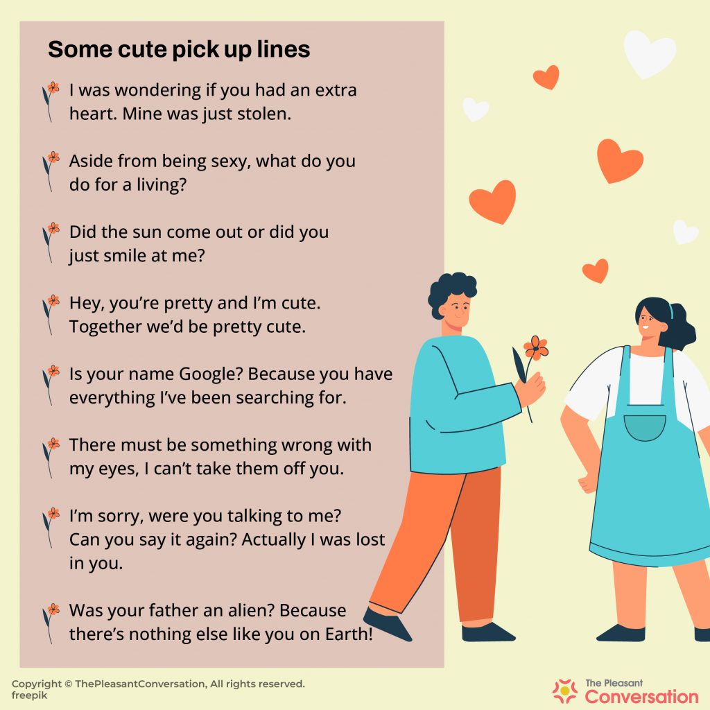 500 Cute Pick Up Lines That ll Make Them Go Aww 