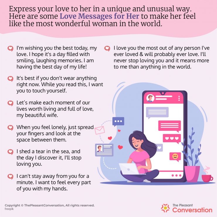 450+ Love Message for Her to Make Her Feel Loved and Special